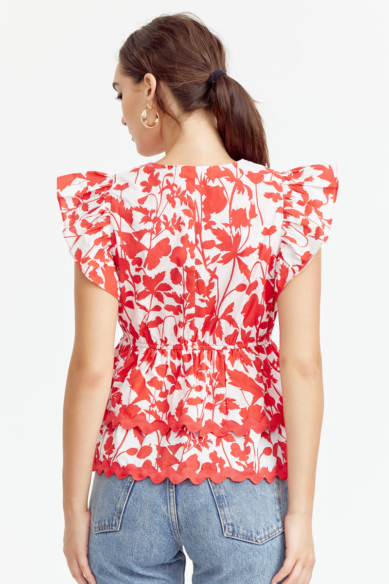 Sena Ruffled Peplum Top | Adelyn Rae