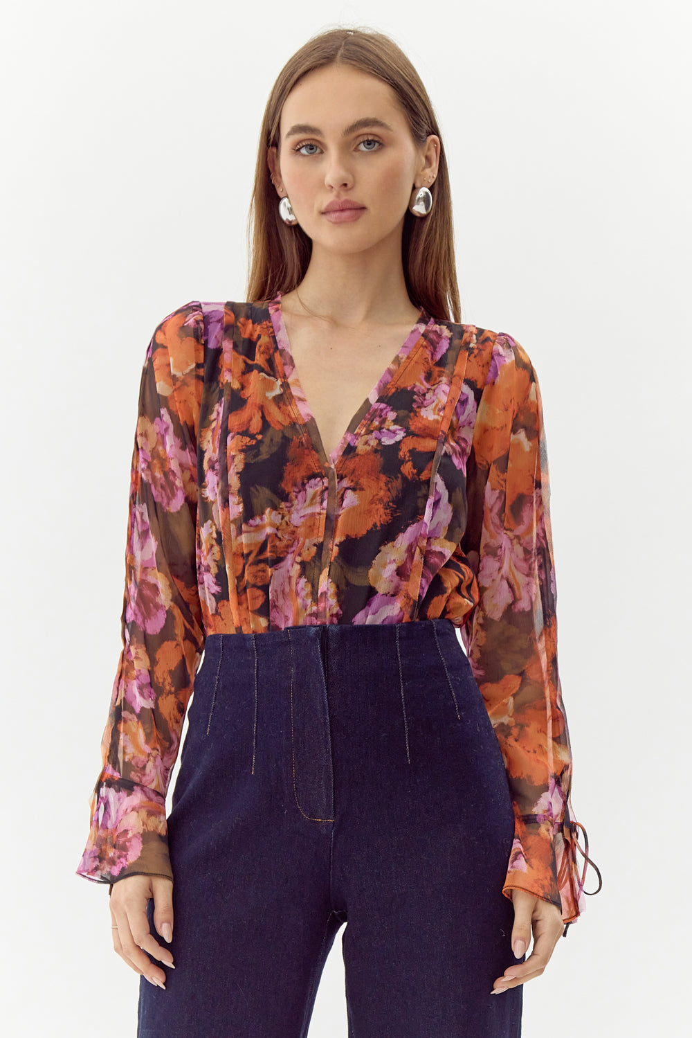 Aliana Chiffon Bodysuit | Adelyn Rae